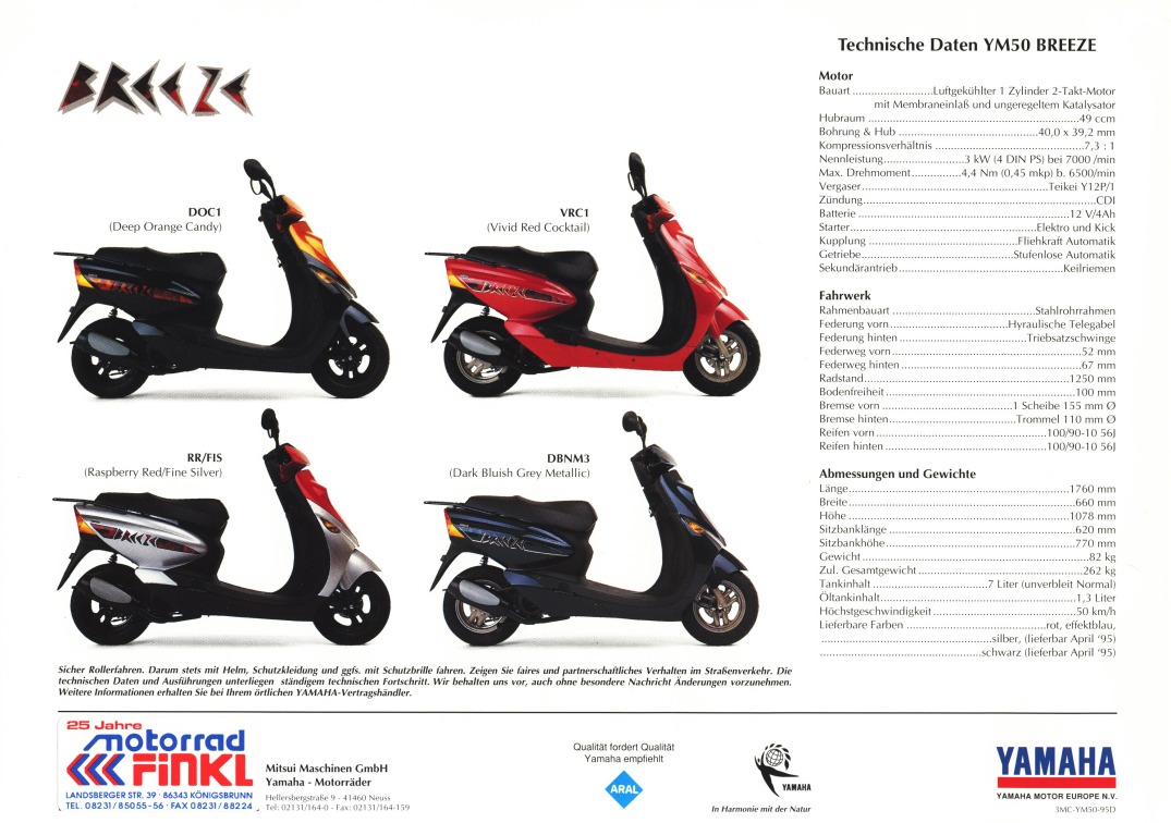 Yamaha 1995 Breeze YM 50 3MC-YM50-95D